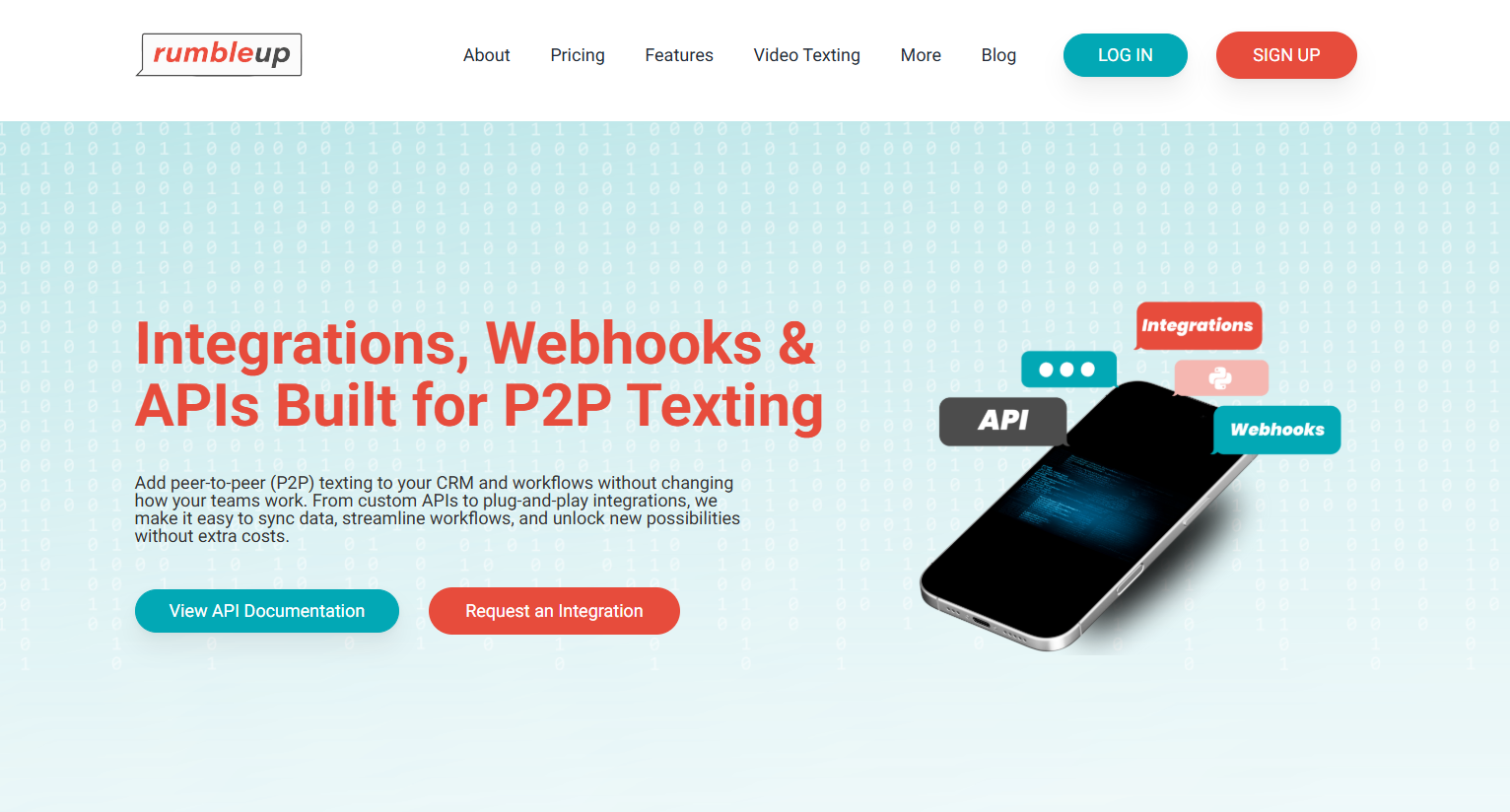 Integrations, Webhooks & APIs Built for P2P Texting